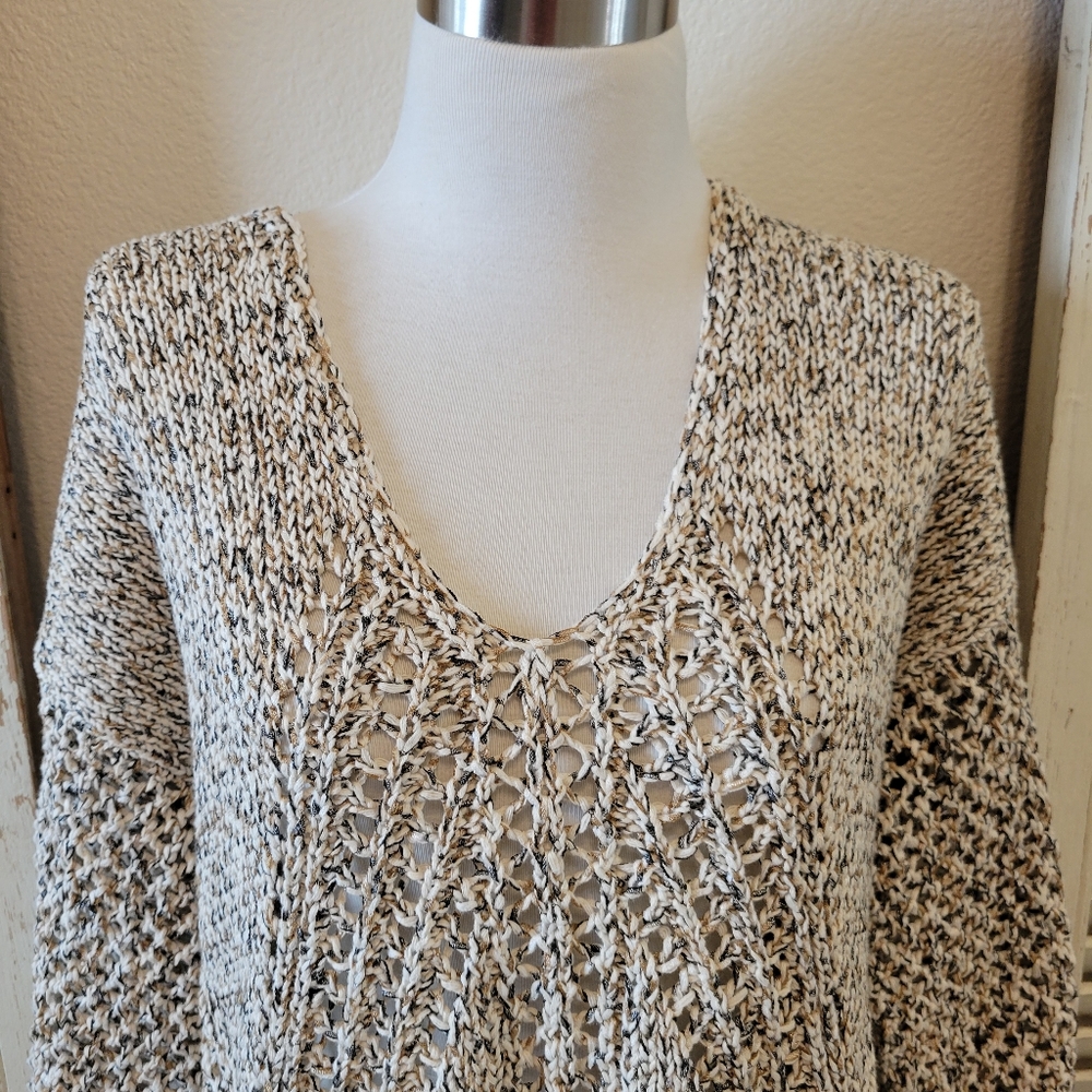 J.Jill Open Weave Stitch Chunky Sweater Women's Mediu… - Gem